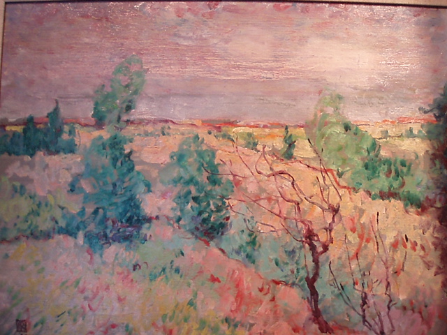 Item #AT-0173 "French Provence Landscape 1952" by Leon Dabo, NA (1865-1960)