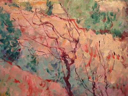 Item #AT-0173 "French Provence Landscape 1952" by Leon Dabo, NA (1865-1960)