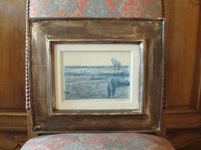 "Item #AT-0196- Four Tall Trees in Dark Blue Landscape" by Leon Dabo ...